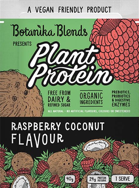 Botanika Blends Plant Protein Raspberry Coconut 12x40g Buy Organics
