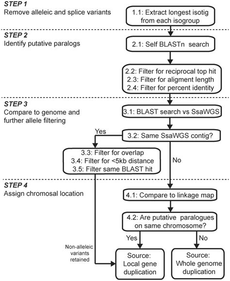 A Flow Diagram For The Method To Identify Paralog Gene Pairs And