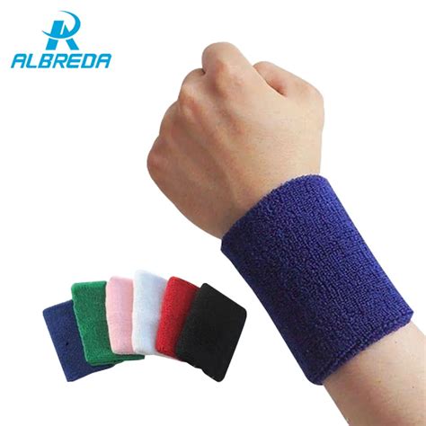 Albreda 1pair8cm Sport Wristband Gym Support Cotton Elastic Wrist