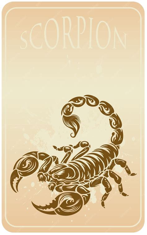 Premium Vector Stencil Illustration Of A Scorpion In Vector Set
