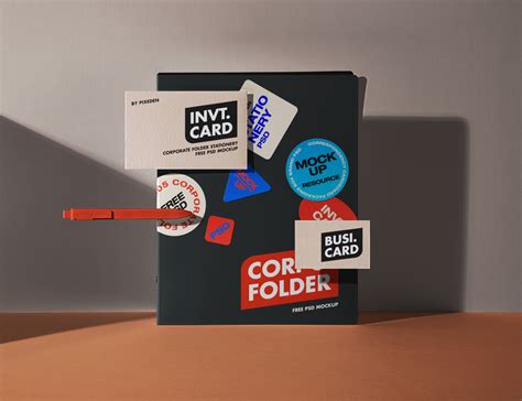 Corporate Folder Stationery Free Mockup — Free Mockup World