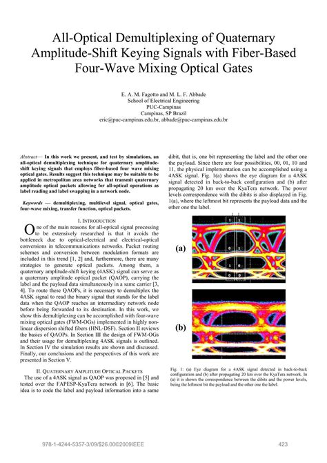 All Optical Demultiplexing Of Quaternary Amplitude Shift Keying