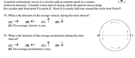 Solved A Particle Continuously Moves In A Circular Path At