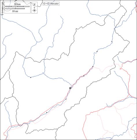 库纳尔省 d 免费地图 免费的空白地图 免费的轮廓地图 免费基地地图 边界 水文学 主要城市 道路 白