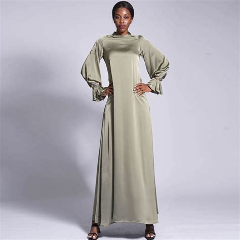 Satin Abaya Dress For Muslim Women Urgarment