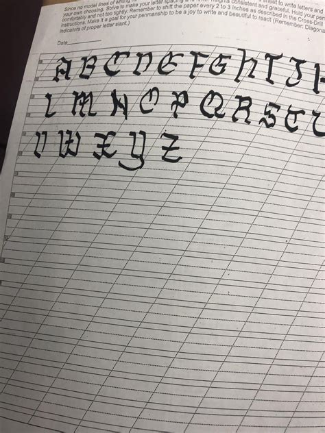 My Teacher Is Having Us Learn Basic Calligraphy For An Assignment She