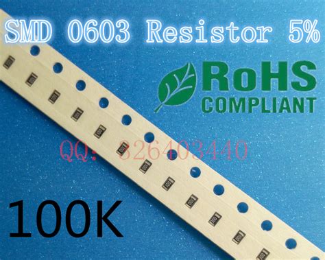 Free Shipping SMD Resistor 0603 100K 5 Chip Resistor 100K Ohm 1 10W