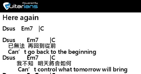 Elevation Worship Here Again 結他譜 Chord譜 吉他譜