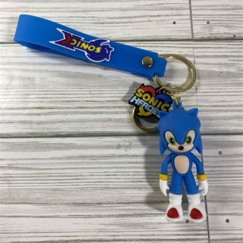 Sonic The Hedgehog Keychain Sonicx Sonic Heroes Blue Silicone W Wristlet New 4563343893