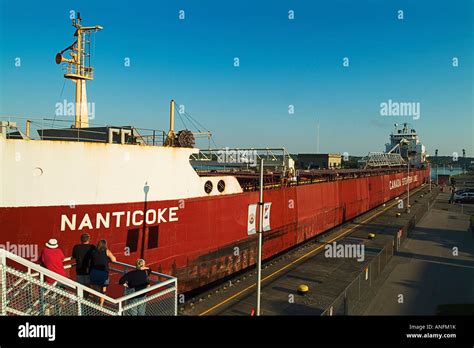 Ship In Welland Canal Entering Lock 3 Welland Canal Viewing Complex