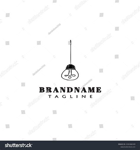 Hanging Light Logo Cartoon Template Icon Stock Vector Royalty Free