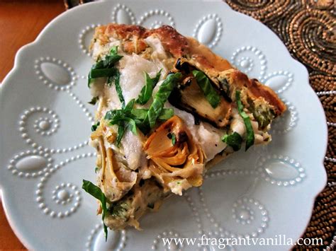 Vegan Spinach Artichoke Pizza Fragrant Vanilla Cake