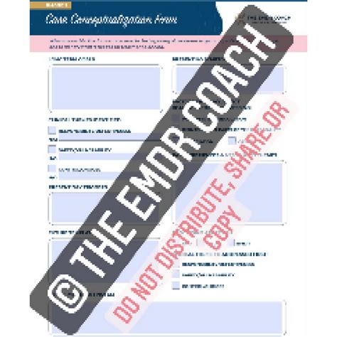 Case Conceptualization Form The Emdr Coach