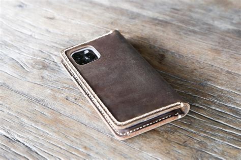 Iphone Wallet Case Personalized Leather Iphone Case Leather Etsy