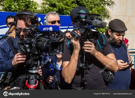 Tel Aviv Israel January 2024 Journalists Media Interview Families