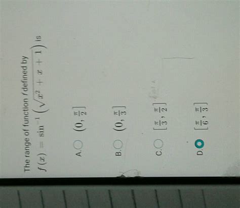 a function f has domain [ 1 2] and range [0 1] the domain and range
