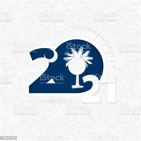 눈송이 배경에 사우스 캐롤라이나에 대한 새해 복많은 새해 2021 0명에 대한 스톡 벡터 아트 및 기타 이미지 0명 12월