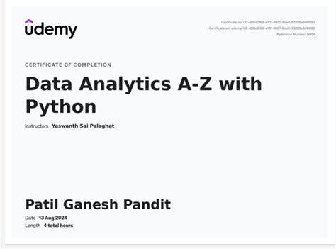 Ganesh Patil On Linkedin Dataanalytics Python Udemy Datascience Businessintelligence