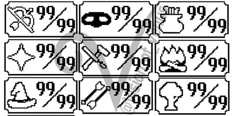 Osrs Skill Symbols And Plaques Svg And Png Files Old School Etsy