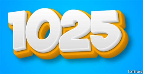 1025 Text Effect And Logo Design Number