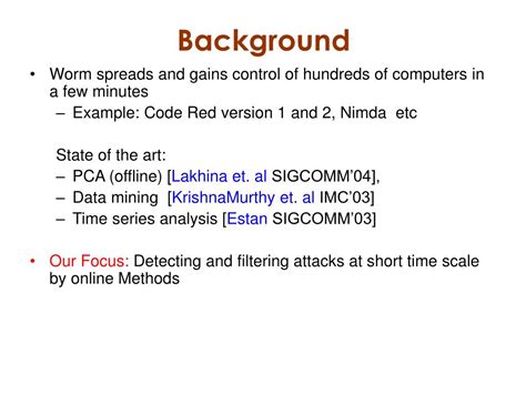 Ppt Detecting Attacks In Routers Using Sketches Powerpoint