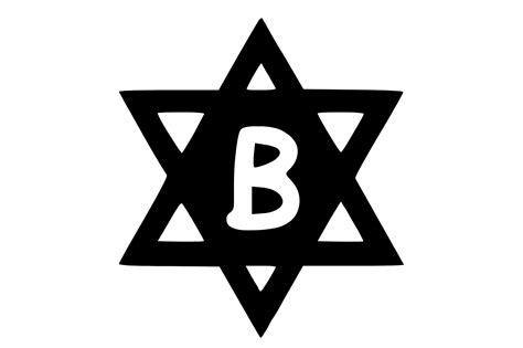 Monogram Star Of David Jewish Star B Grafik Von Graphicsbam Fonts