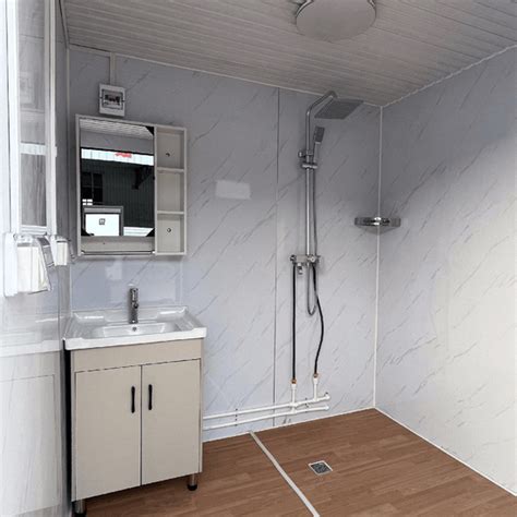 Modular Bathroom Prefab With Portable Shower Unit And Customized Toilet
