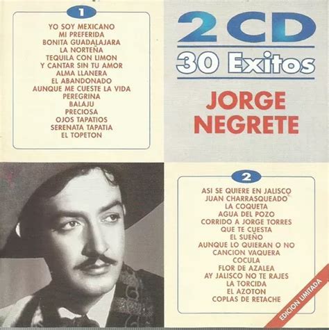 Jorge Negrete 30 Éxitos 2 Cds Música Nuevo