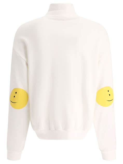 캐피탈kapital 레인보위 패치 플리스 하프지퍼 스웨트셔츠 K2309lc080wh Jentestore