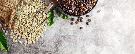 Premium Photo Raw Green Unroasted Coffee Beans In Brown Sacks And