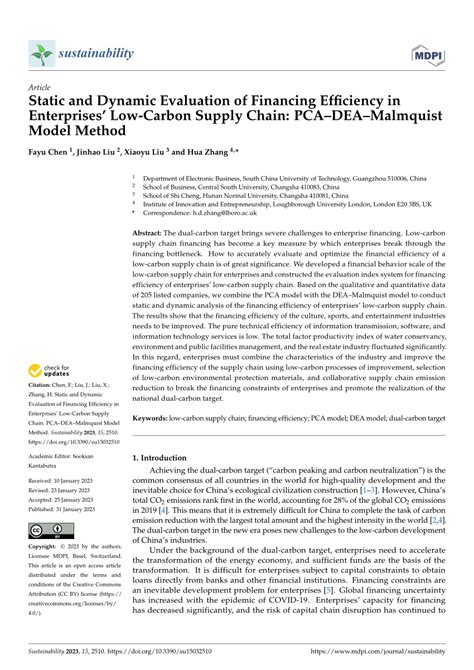 Pdf Static And Dynamic Evaluation Of Financing Efficiency In