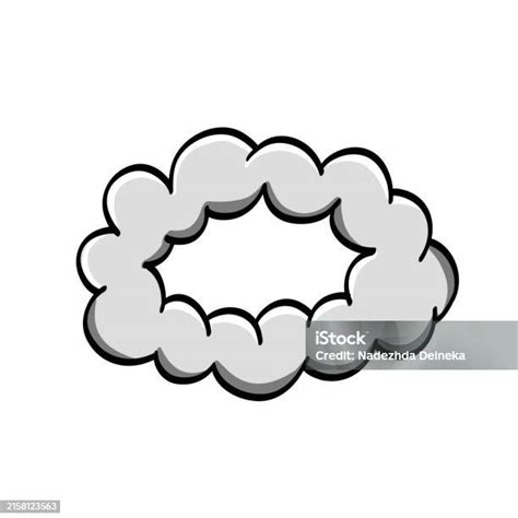 Speech Bubble Clouds Comic Speech Bubble With Emotion Hand Drawing