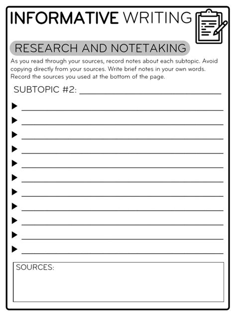 7 informational writing step five b research and note taking