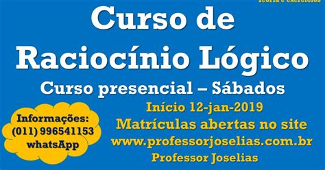 Professor Joselias Concursos PÚblicos Raciocínio Lógico Para