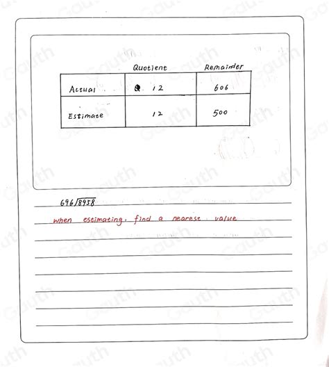 Solved Estimate Actual Problem By Rounding All The Way And Do Actual
