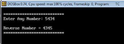 C Program To Reverse A Number Using While Loop