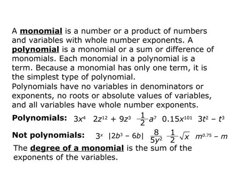 Identify Polynomials Ch PPT Physics Science