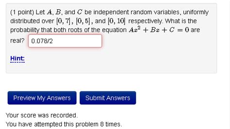 Solved Point Let A B And C Be Independent Random Chegg
