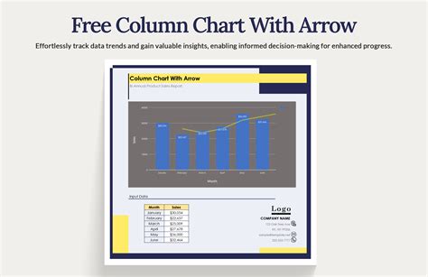 Column Chart With Arrow Google Sheets Excel Template Net V