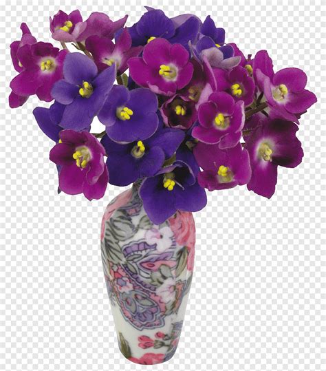 Violet Flowerpot Purple Flower Arranging Png PNGEgg