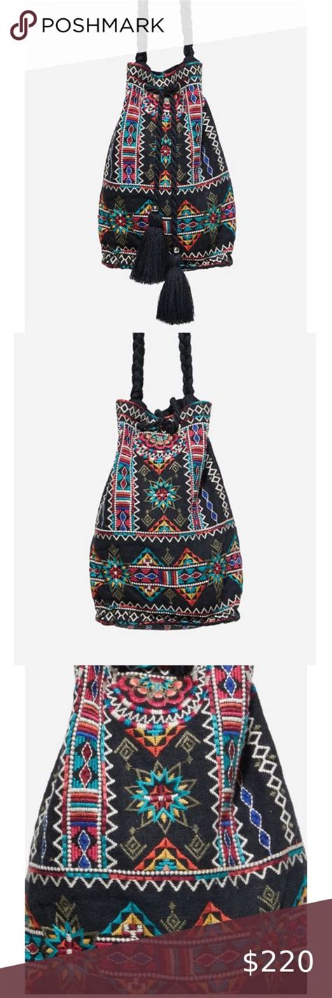 Johnny Was Verena Fully Embroidered Bucket Bag Clothes Design