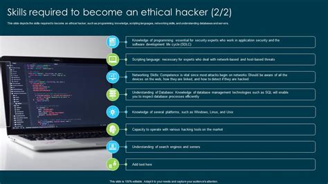 Ethical Hacking And Network Security Skills And Certifications Required For Ethical Hacker Ppt