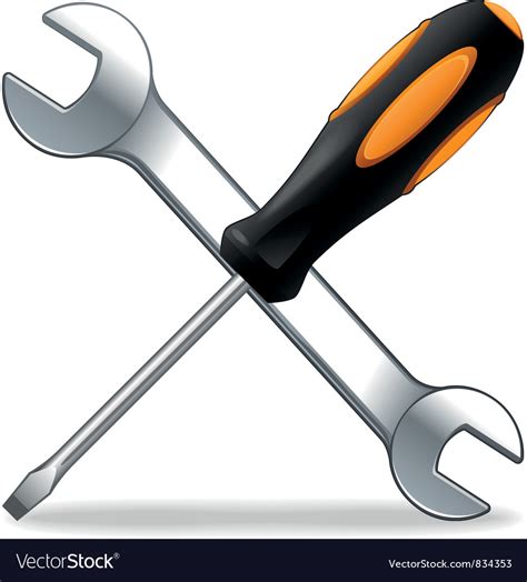 Screwdriver And Wrench Royalty Free Vector Image