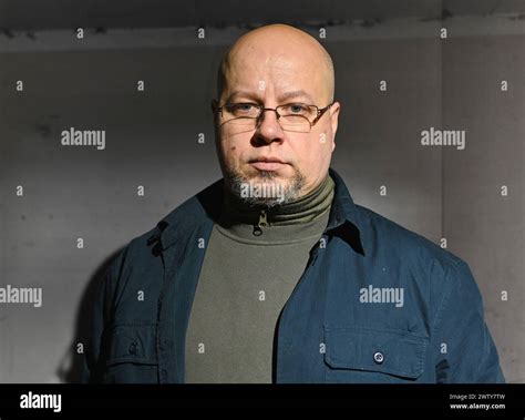 Lviv Ukraine March 19 2024 Photographer Dmytro Malyshev Attends The Opening Of The