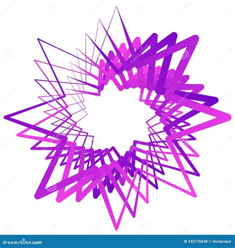 Star Vector Illustration Random Rotated Stars Icon Symbol Stock