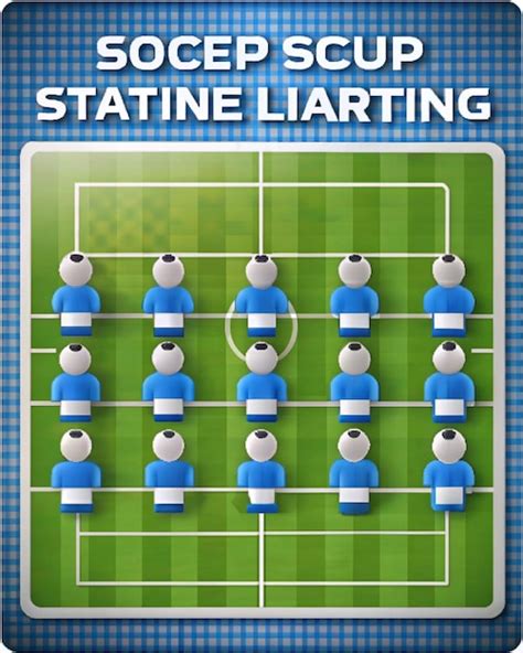 Plantilla De Diseño Gráfico Del Club De Fútbol De La Alineación Inicial