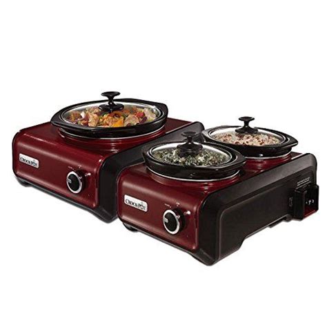 Crock Pot Hook Up Connectable Entertaining System Red 2qt Round And 2