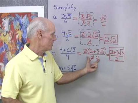 Algebra Help Simplifying Radicals YouTube