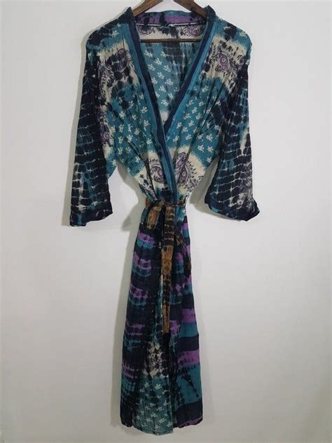 Kimono Beach Cover Up Boho Style Bohemian Kimono Robe Etsy India