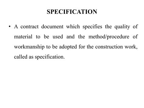 Specification Contracts Accounts And Tenders Pptx
